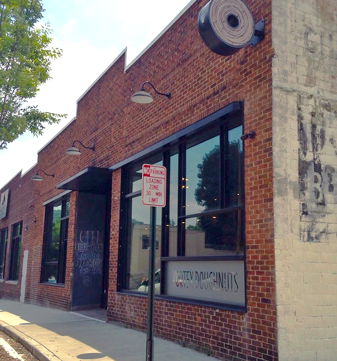 Big windows reveal big flavors where Vortex spins ordinary mornings into extraordinary donut experiences.