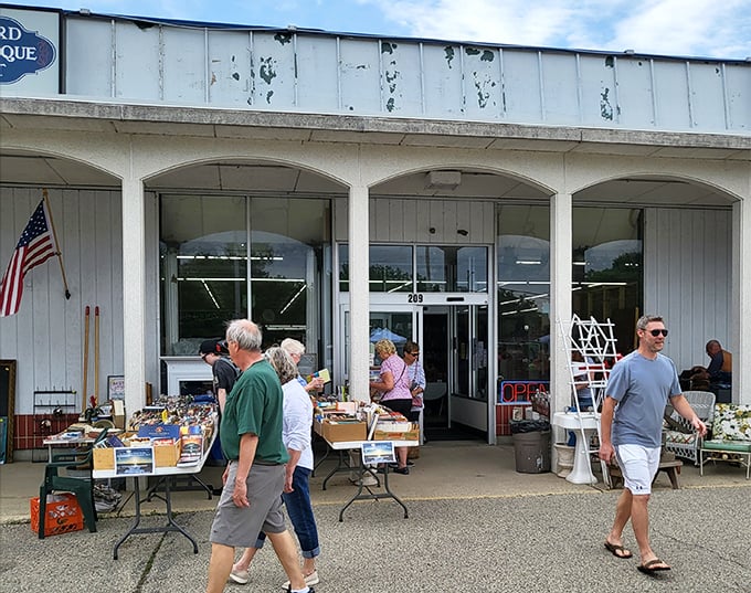 Outdoor displays beckon passersby like a neighbor's yard sale - if your neighbor collected amazing things for decades.