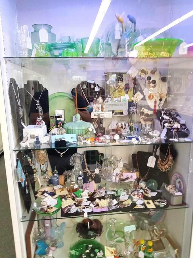 Behind glass but calling your name &ndash; vintage jewelry and collectibles that promise to be conversation starters at your next dinner party.