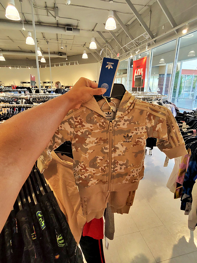 Even the tiniest fashionistas get outfitted at deep discounts. Camo for babies &ndash; because hiding from diaper changes starts early.