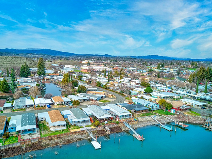 Winter brings a different kind of beauty to Lakeport's waterfront neighborhoods. The bare trees reveal hidden channels like nature's secret passageways.