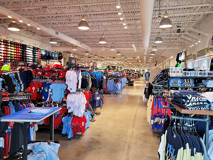 The promised land of sportswear, where everyone believes purchasing that moisture-wicking shirt will finally inspire them to use their gym membership.