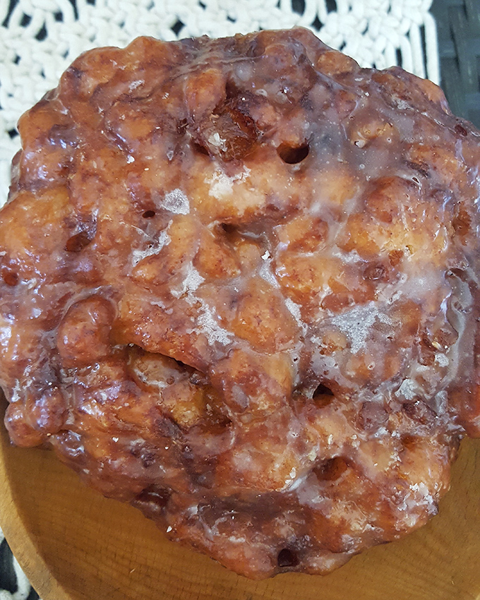 This apple fritter isn't just fried dough&mdash;it's a masterpiece of caramelized chunks of apple wrapped in glazed, crispy goodness.