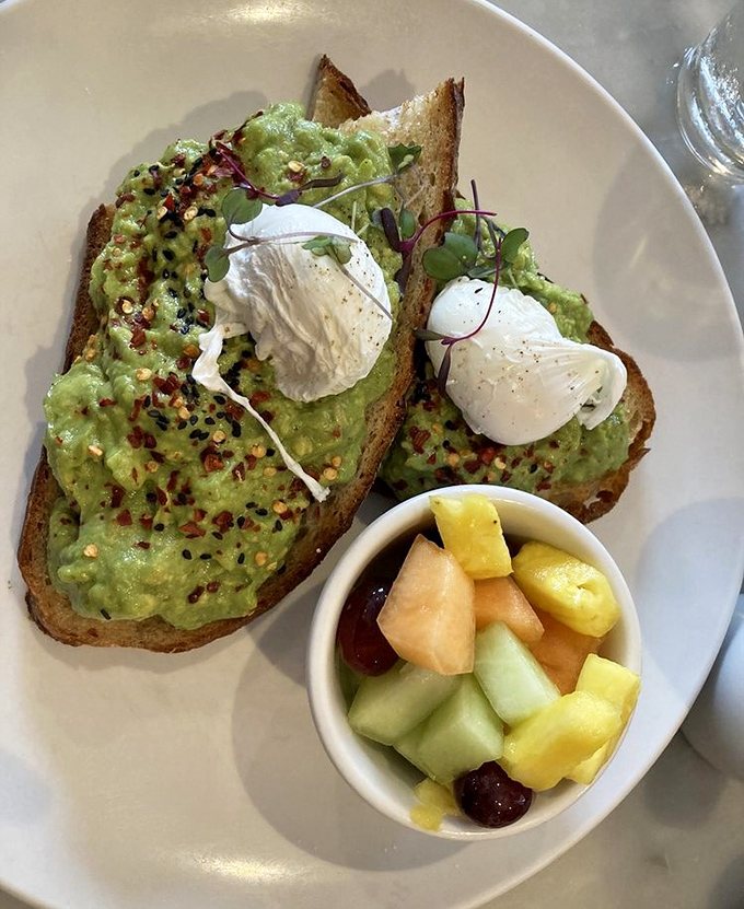 Avocado toast that would make millennials sell their smartphones. Those perfectly poached eggs are just waiting for their Instagram moment.