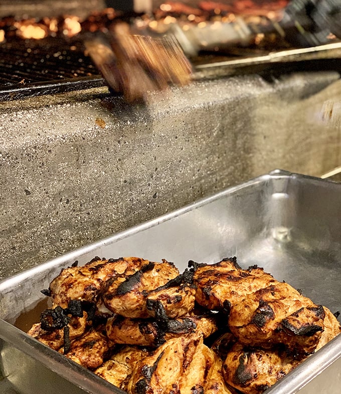 Where smoke meets fire meets chicken. The blackened edges aren't mistakes&mdash;they're flavor bookmarks in a meaty novel.