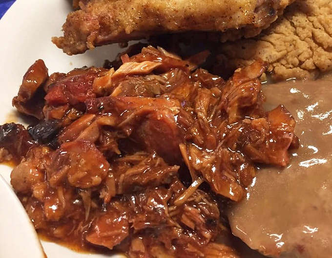 BBQ pulled pork that doesn't need fancy sauce to shine&mdash;just slow-cooked perfection that falls apart at the mere suggestion of your fork.