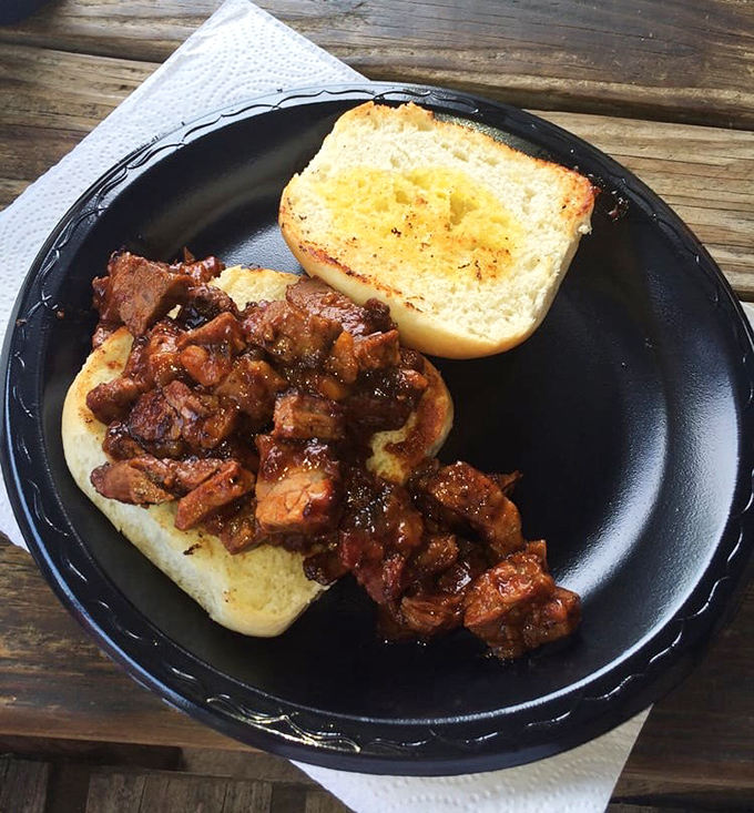 BBQ that doesn't hide behind fancy presentation &ndash; just gloriously saucy meat on a bun that's ready to transport you to Texas flavor heaven.