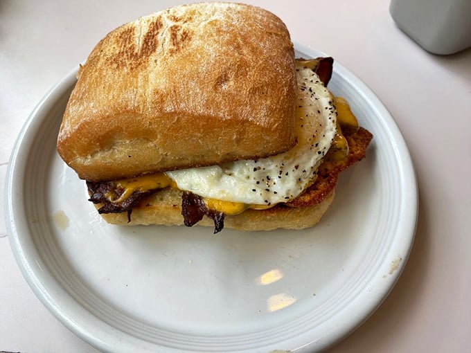 The breakfast sandwich that answers the eternal question: "Why can't all mornings begin with something this satisfying?"