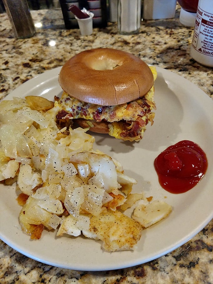 The star of the show &ndash; a bagel sandwich that justifies the gas money from anywhere in Pennsylvania. Worth every delicious mile.