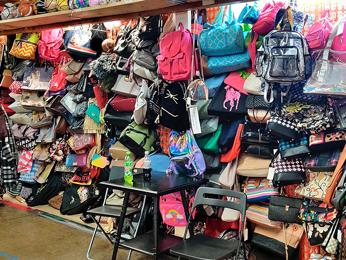 Bag lady heaven! This explosion of colorful purses, backpacks and totes proves that hoarding isn't a problem&mdash;it's just pre-shopping.
