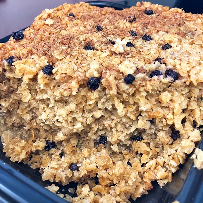 Baked oatmeal that makes you question why you ever ate it any other way. Those blueberries aren't just berries&mdash;they're little bursts of joy.
