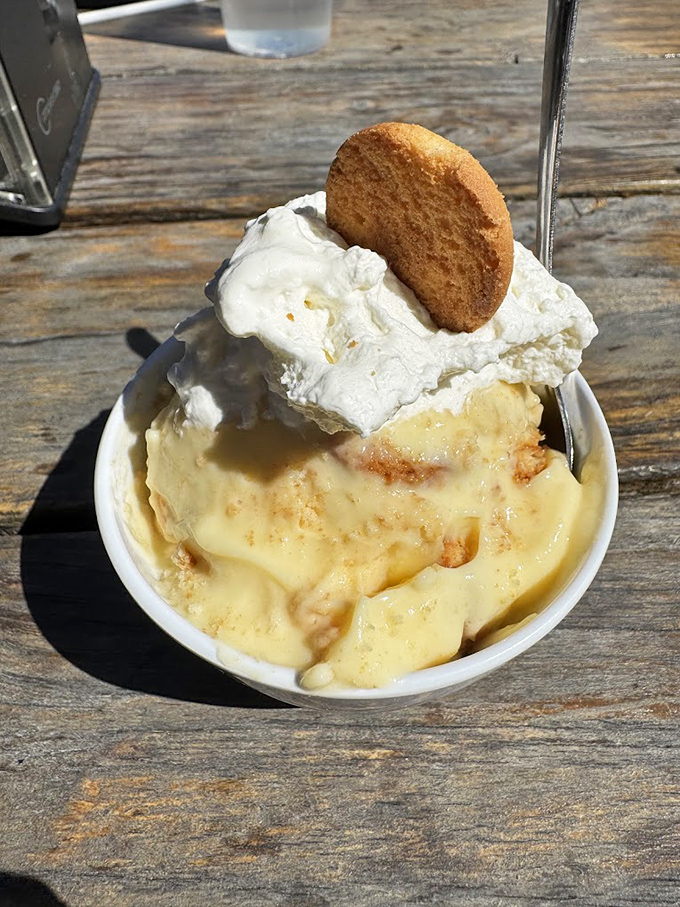 Banana pudding that makes time stand still. That vanilla wafer isn't just garnish&mdash;it's the crown jewel of a Southern dessert masterpiece.