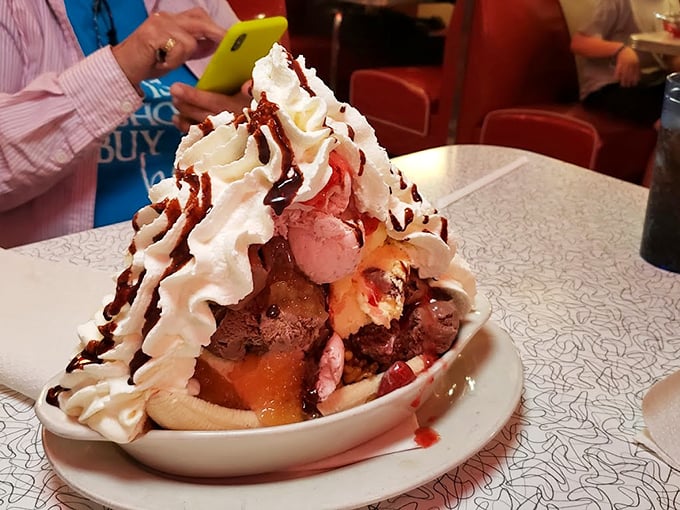 The banana split doesn't whisper "indulgence"&mdash;it shouts it from the mountaintops with a megaphone of whipped cream and chocolate drizzle.