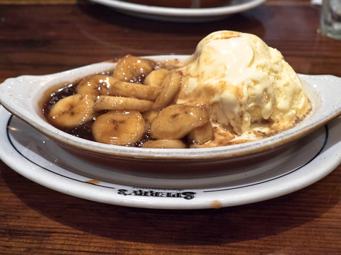 Bananas Foster that performs the impossible magic trick of being both hot and cold in the same heavenly bite.