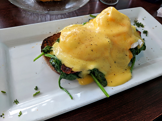 Eggs Benedict dressed up like they're heading to the opera, complete with hollandaise that sings.