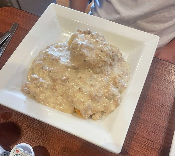 Biscuits and gravy: The ultimate comfort food that hugs your insides. Southern tradition meets Ohio hospitality on a plate.