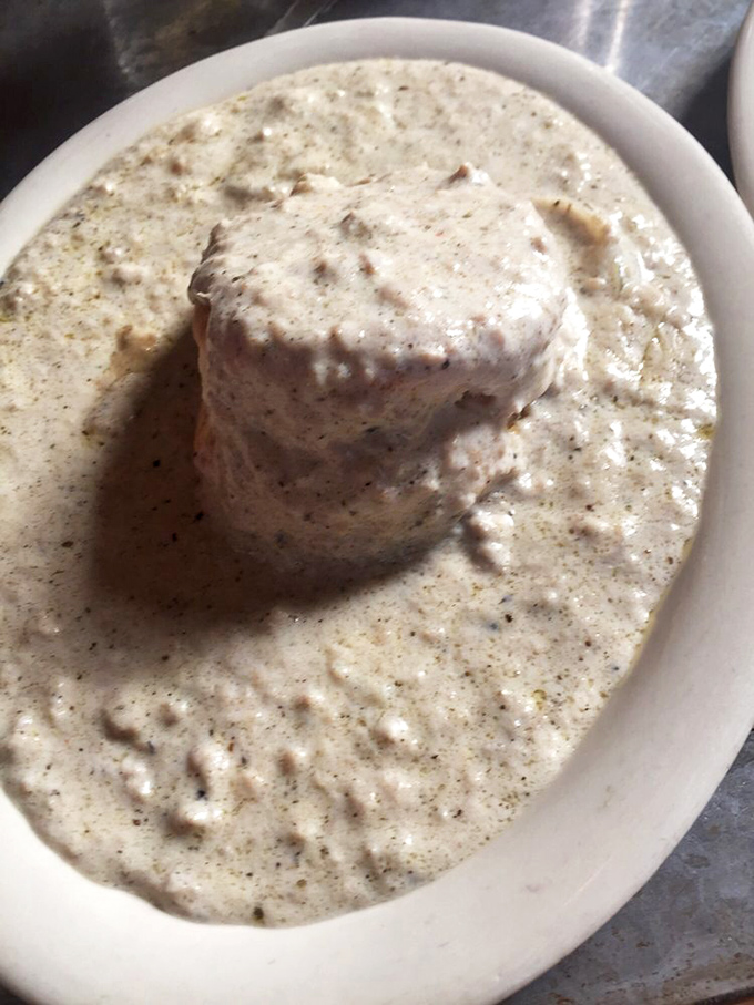 Biscuits and gravy that would make your Southern aunt consider relocating to Michigan permanently. 