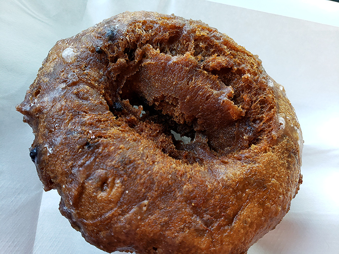 Blueberry cake donuts with that signature crackle on top. Like biting into a warm summer morning, regardless of what season it actually is.