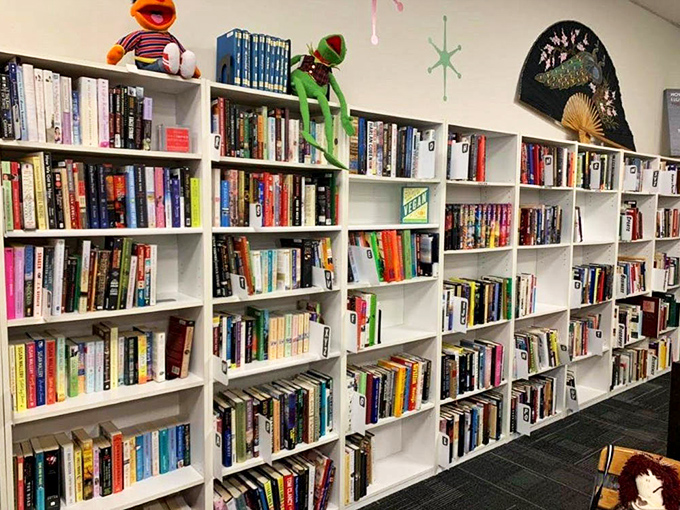 The book section rivals small libraries, offering literary journeys from bestsellers to obscure gems, all at pocket-change prices.