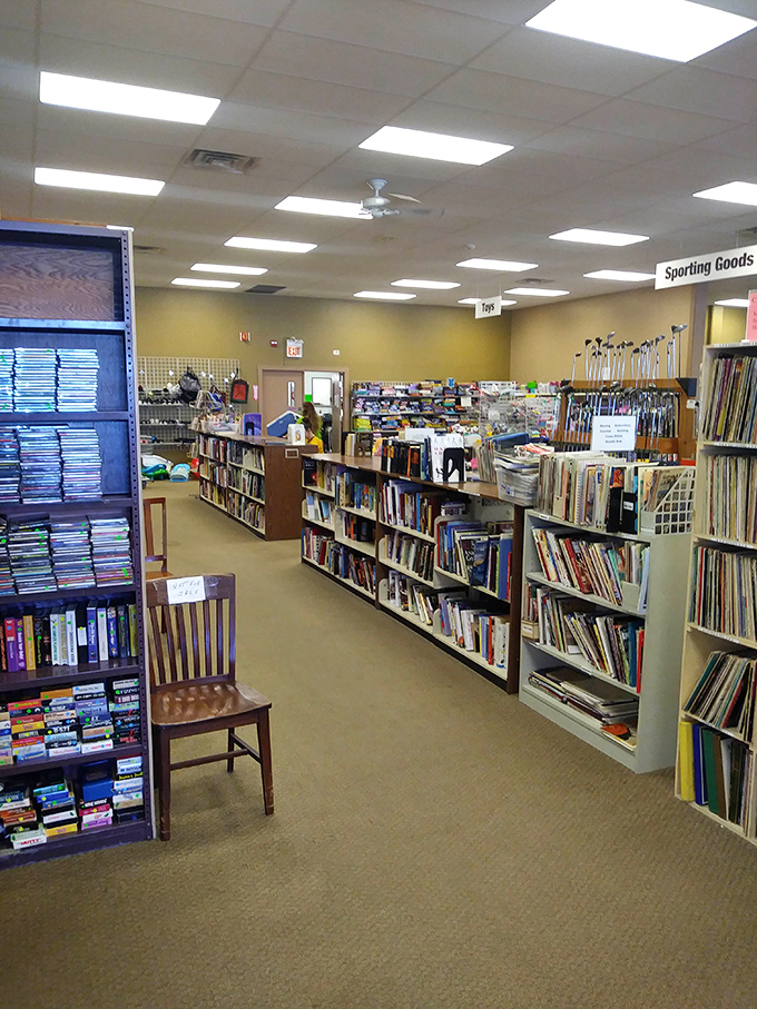 Books and media galore &ndash; because sometimes the best stories come with previous owners' margin notes.