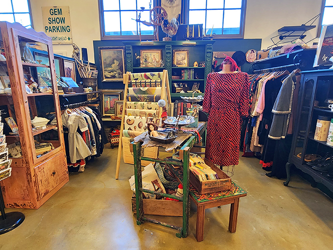 This booth feels like stepping into your coolest aunt's attic&mdash;vintage signs, curated knickknacks, and that perfect wooden table you didn't know you needed.