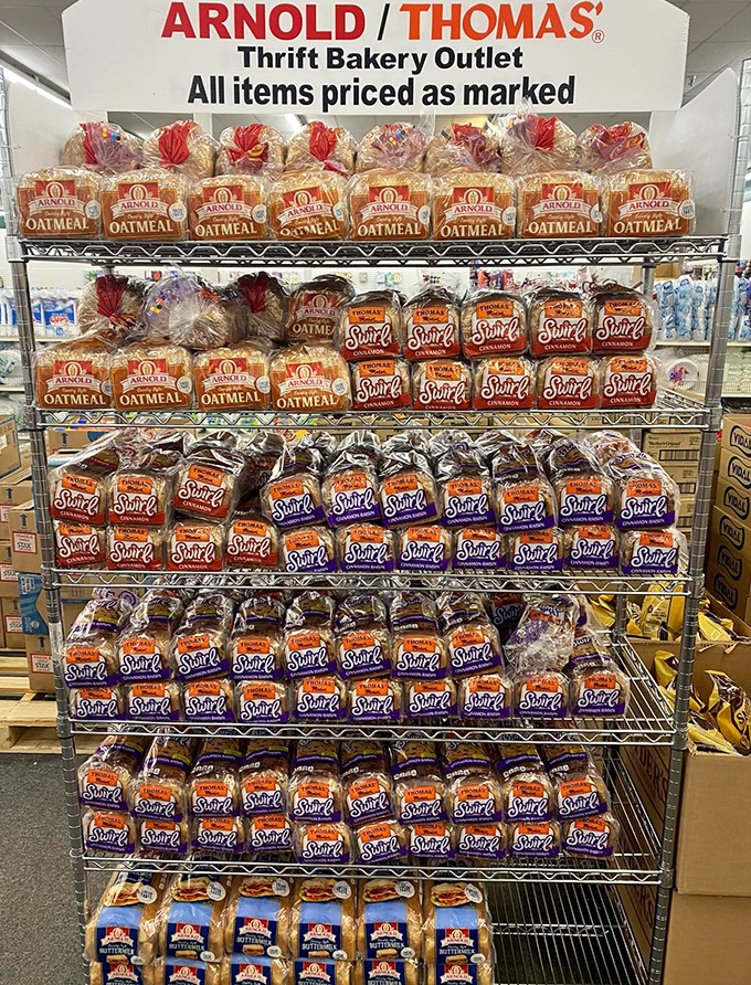 Arnold's Thrift Bakery Outlet brings carb-loaded happiness at prices that won't require a second mortgage.