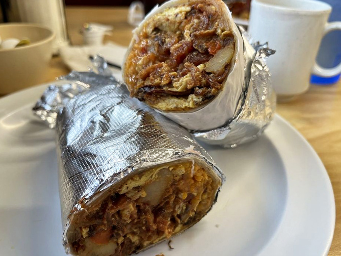 The breakfast burrito &ndash; where Southern comfort meets California convenience. Wrapped in foil, packed with flavor, destined for greatness.