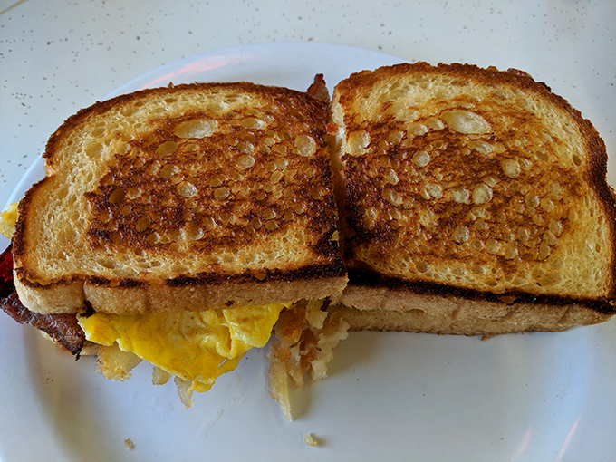 Breakfast perfection doesn't need to be complicated. This grilled sandwich proves that eggs, cheese, and bread are all you really need to start the day right.