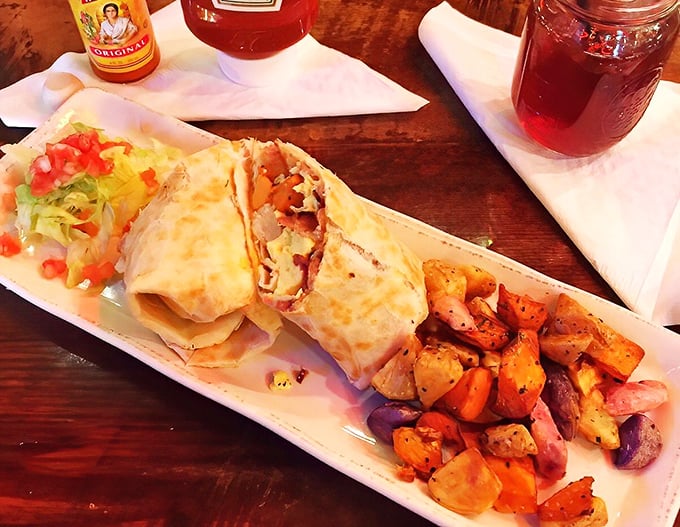 This breakfast burrito doesn't need backup singers &ndash; it's a star all on its own with those perfectly roasted potatoes playing support.