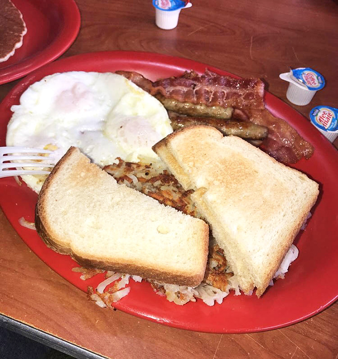 Breakfast of champions&mdash;or anyone who appreciates that bacon should always be that perfectly crisp. Toast: the unsung hero of the morning plate.