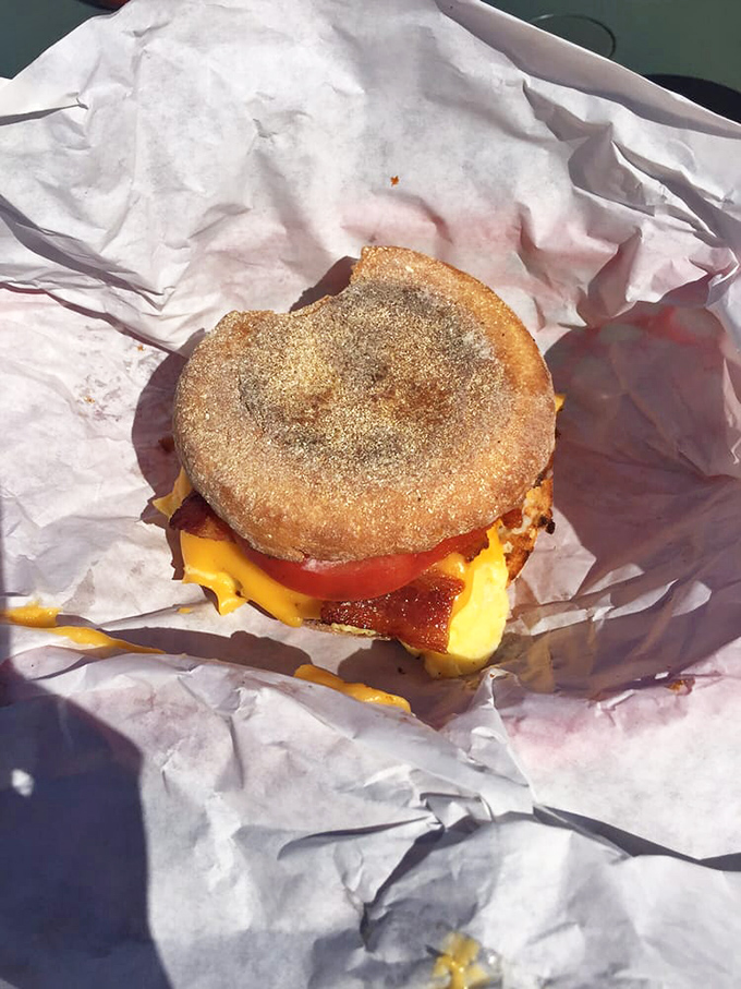 This isn't just a breakfast sandwich&mdash;it's morning architecture with perfectly toasted English muffins supporting the weight of your day's expectations.