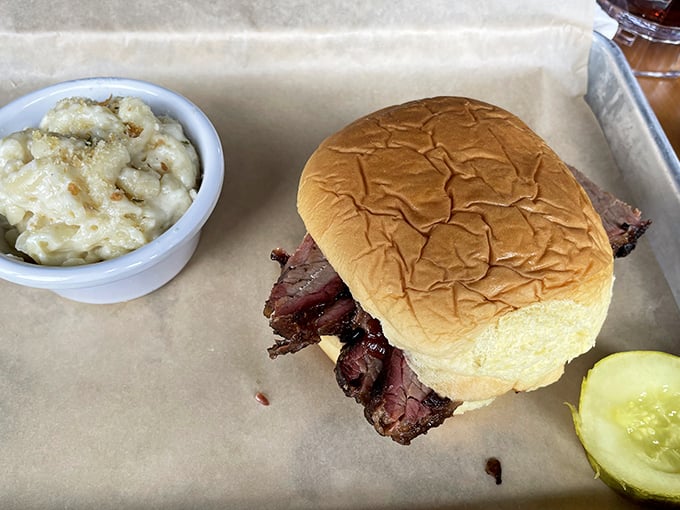 Brisket so good it makes Texans nervous. Paired with mac and cheese that's clearly living its best life&mdash;this is comfort food nirvana.