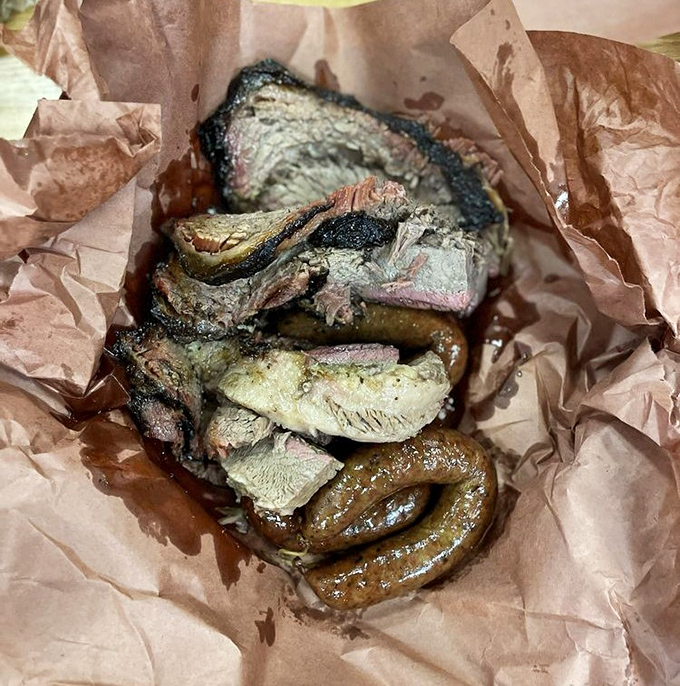 That brisket bark could teach a masterclass in how to achieve the perfect crust without trying too hard.