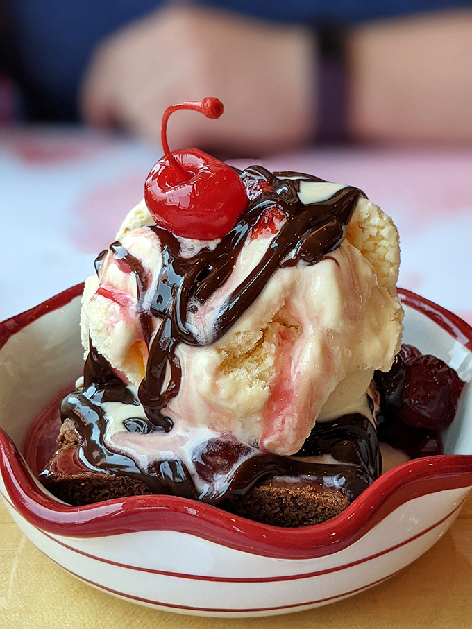 This brownie sundae isn't just dessert&mdash;it's architecture, sculpture, and pure joy topped with a cherry that actually deserves to be there.