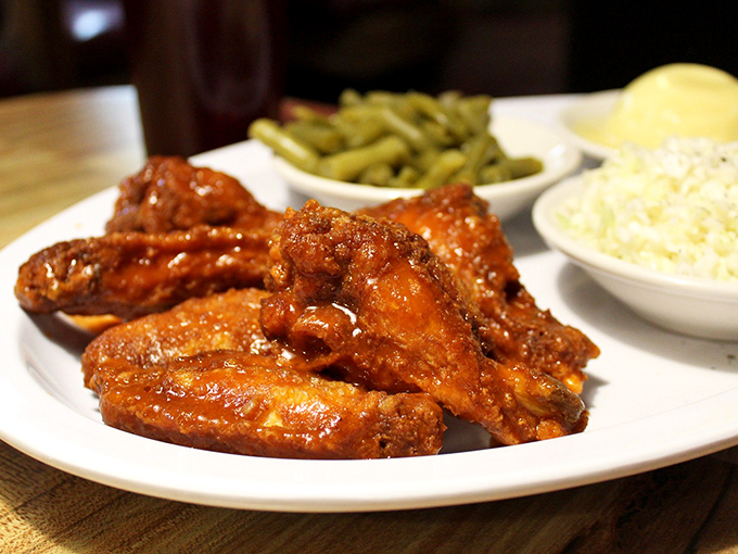 These wings bring the heat without starting a five-alarm fire in your mouth—just right.