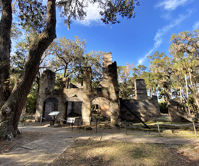 The haunting ruins of Bulow Plantation tell stories of Florida's past, with stone walls that have withstood centuries of history.