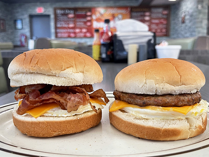 Not just burgers, but edible evidence that Jib Jab refuses to be a one-trick pony. That bacon cheeseburger is calling your name.
