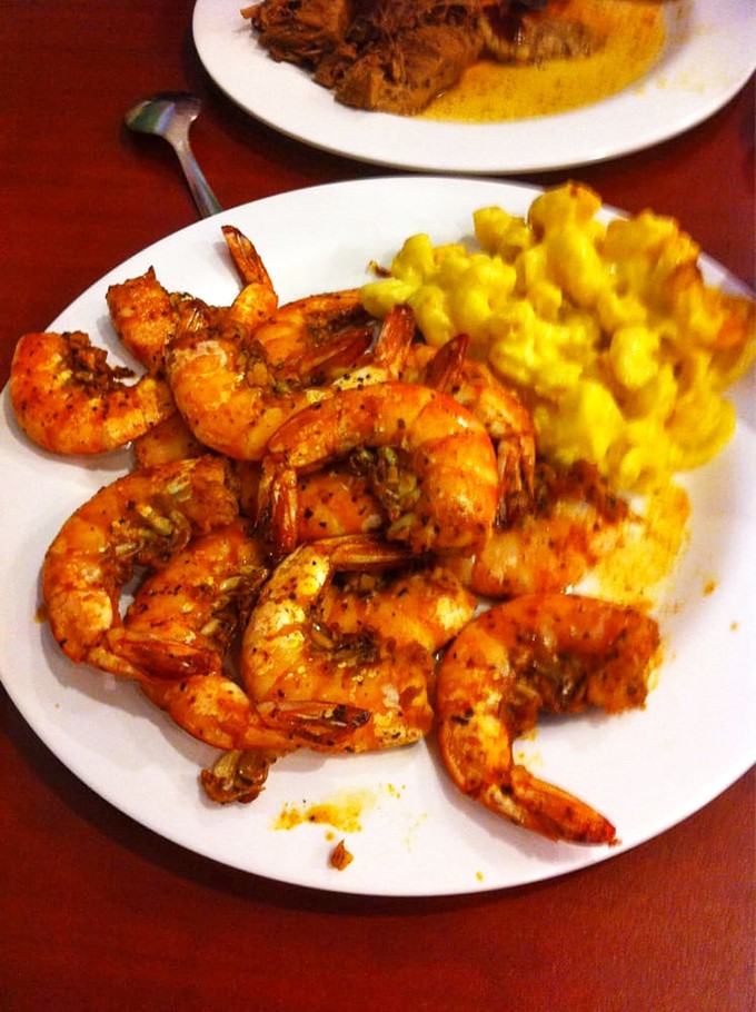 Cajun garlic shrimp proves Red House isn't just about meat&mdash;these plump crustaceans swimming alongside mac and cheese make a compelling seafood argument.