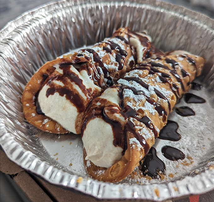 Cannoli that would make your Italian grandmother nod in approval&mdash;if your grandmother was cool enough to appreciate chocolate drizzle artistry.