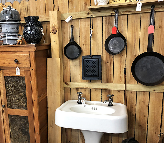 Cast iron that's seen more meals than a diner waitress and tells better stories.