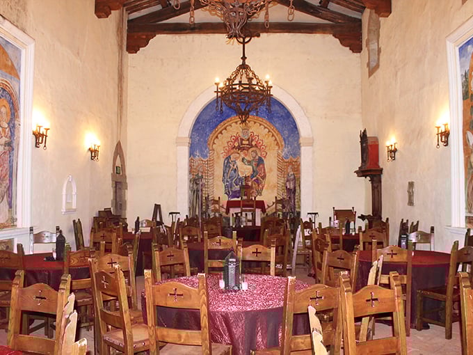 The chapel where wine lovers make solemn vows to stop at "just one more tasting." The wooden chairs have heard countless whispered prayers for designated drivers.