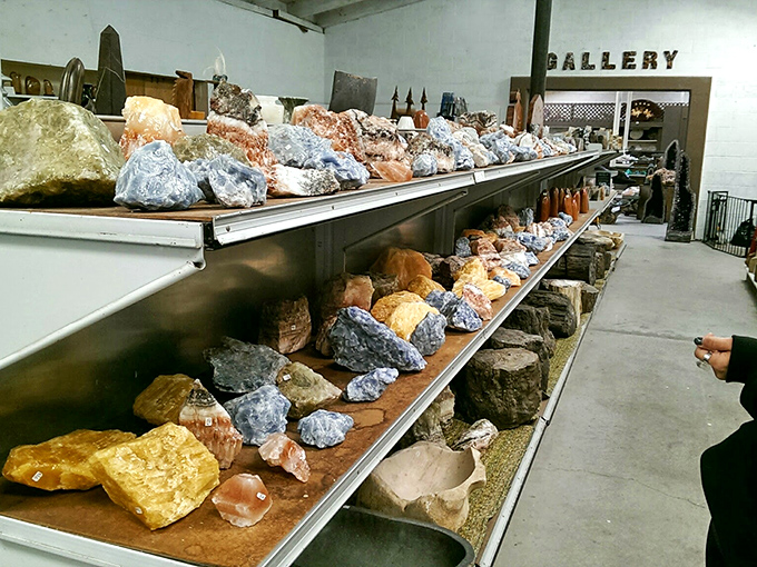 Chapman's Gem & Mineral Shop displays treasures that sparkle more genuinely than anything you'd find at fancy city boutiques.