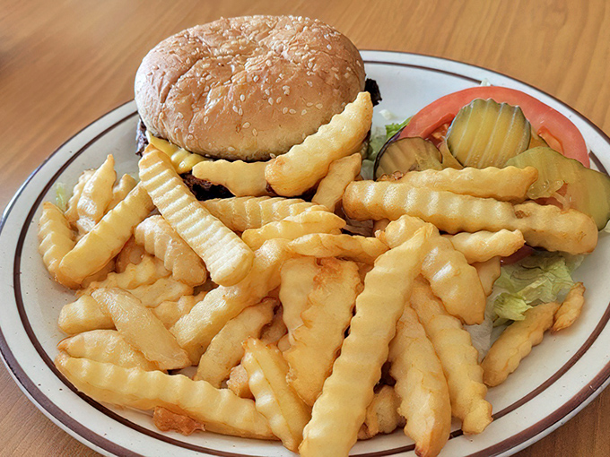 Sometimes a classic cheeseburger and crispy fries is all you need. No truffle oil, no aioli &ndash; just honest-to-goodness American comfort on a plate.