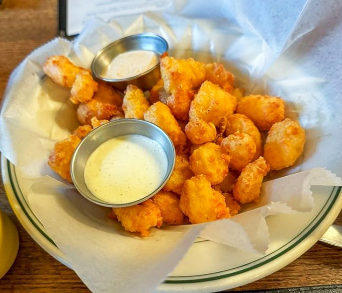 Cheese curds that could make a French chef renounce brie forever. These golden nuggets are Wisconsin's answer to world peace.