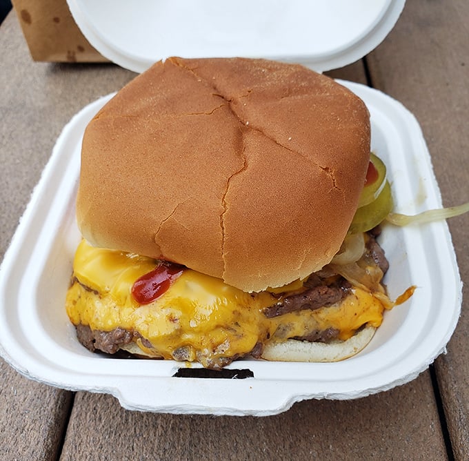 This isn't just a cheeseburger&mdash;it's a masterclass in American comfort food architecture, where every ingredient knows its perfect place.