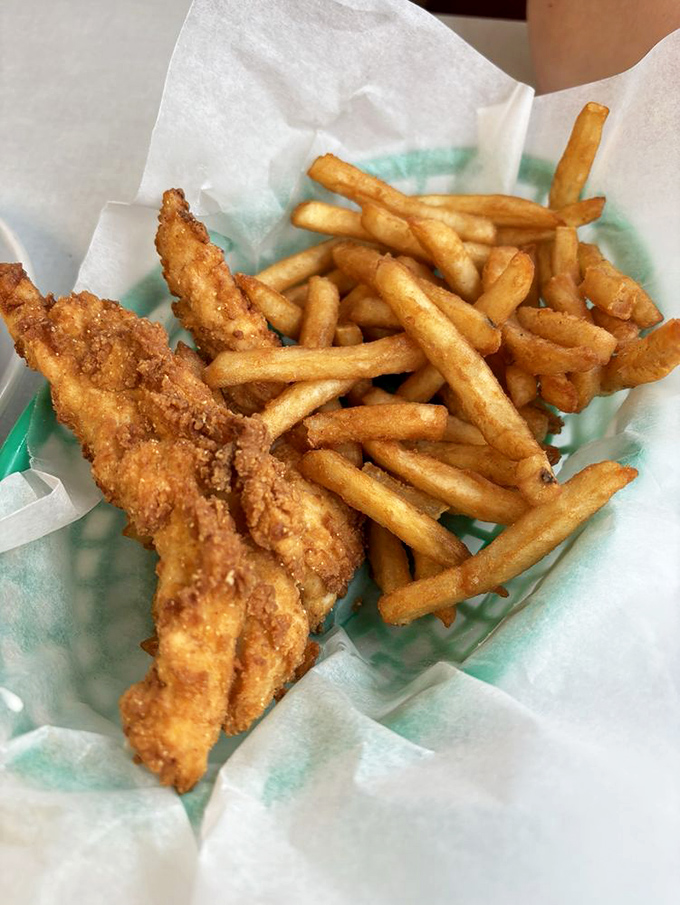 Chicken tenders and fries&mdash;proof that sometimes the simplest pleasures are the most satisfying, especially when hand-breaded with this much care.