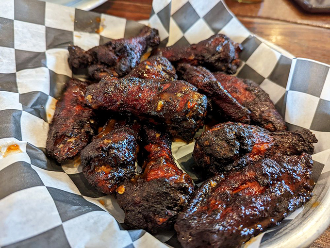 These wings aren't just cooked&mdash;they're transformed. The deep mahogany color isn't just for show; it's a preview of the flavor explosion to come.