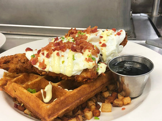 Chicken and waffles: where breakfast and dinner collide in a magnificent explosion of sweet, savory, and everything in between.