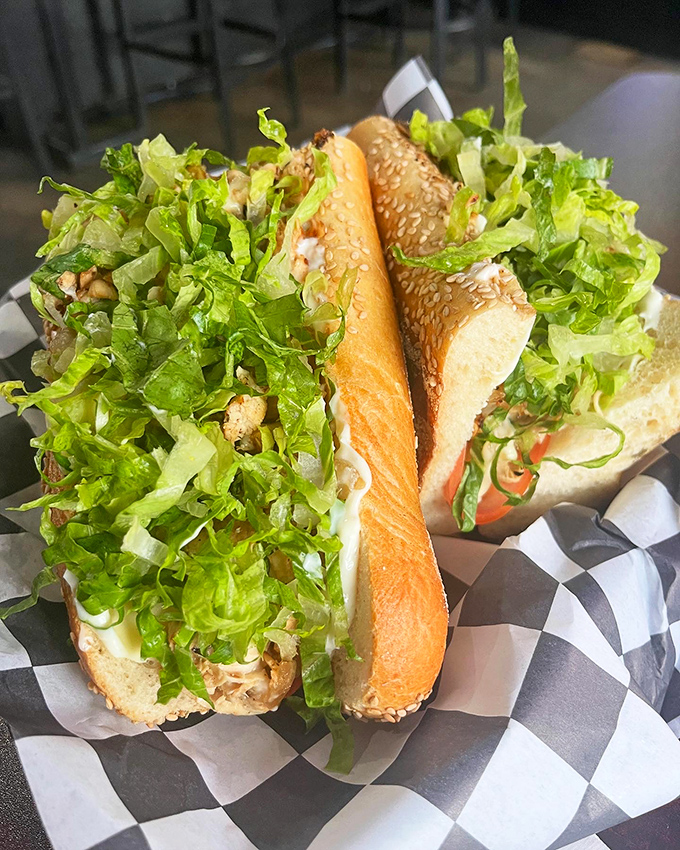 When a cheesesteak and a garden have a beautiful relationship&mdash;caramelized meat meets crisp lettuce in a sesame-seeded embrace.