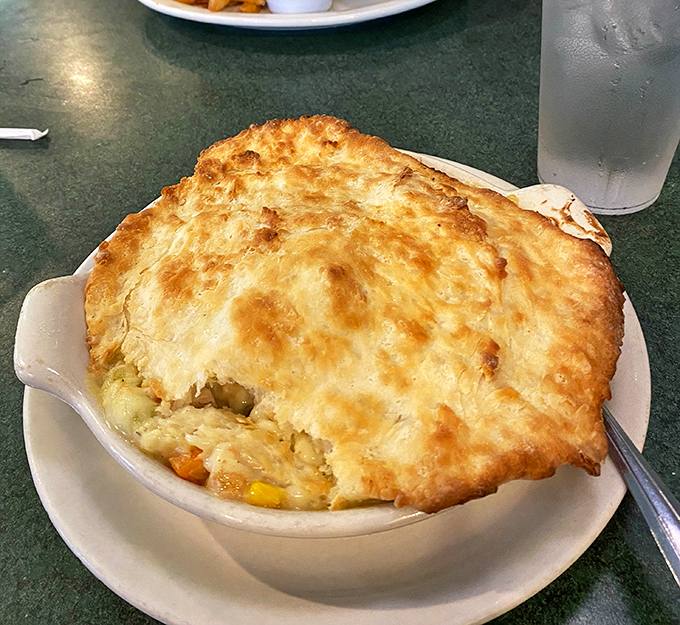 This chicken pot pie isn't just comfort food&mdash;it's therapy in a crust. Golden, flaky, and absolutely worth the wait.